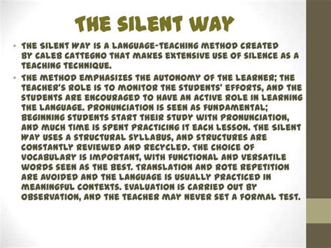 Second Language Teaching Methods Ppt
