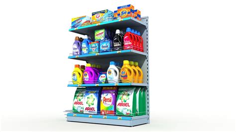 슈퍼마켓 선반 세제 3d 모델 14 Max Free3d