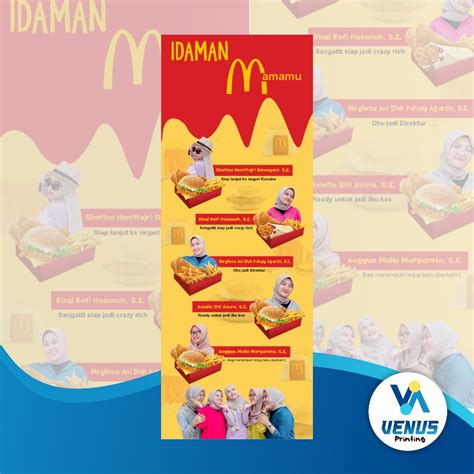 Jual Banner Sidang Skripsi Mcd Spanduk Wisuda Mc Donald Standing Y