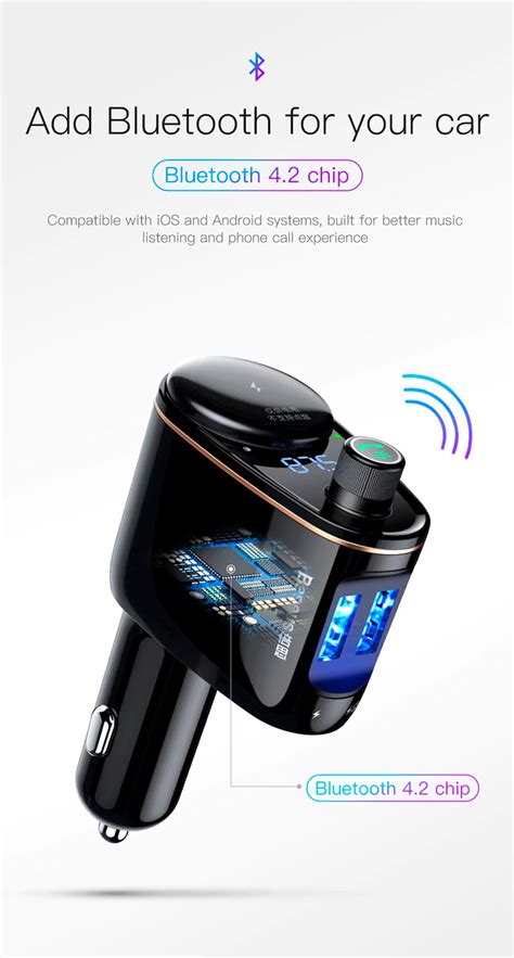 FM-Трансмиттер Baseus Locomotive Bluetooth MP3 Vehicle Charger купить в ...