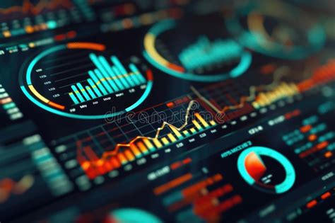 Computer Screen Displaying Detailed Graphs And Data Analysis Ideal For Business Presentations