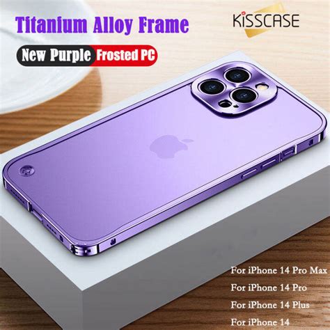 【พร้อมเลนส์ Film】kisscase Luxury Aluminium Metal Frame Bumper Matte