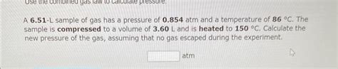 Solved A Sample Of Gas Contains Mol Of C H G And Chegg