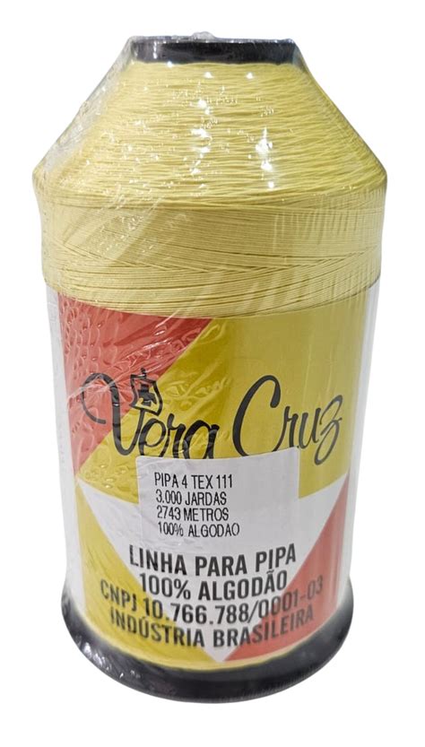 Linha De Pipa Vera Cruz Amarela Jardas Creative Color