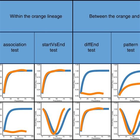 tests currently implemented in the tradeseq package each column