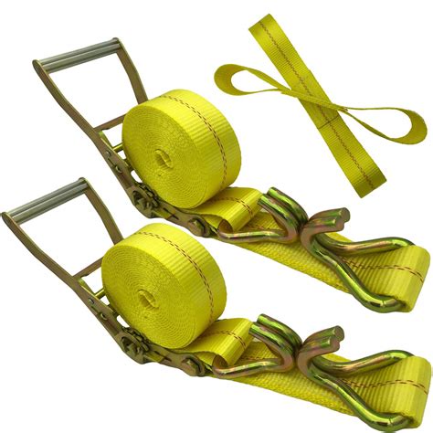 Ratchet Straps， 2 X 17 Heavy Duty Straps Load Up To 10000lbs Cargo