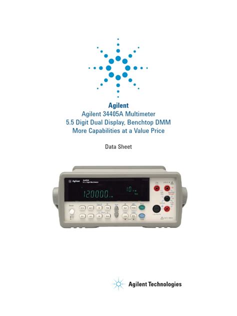 Agilent 34405a Multimeter 5 5 Digit Dual Display Benchtop Dmm More Capabilities At A Value