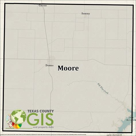 Moore County Shapefile And Property Data Texas County Gis Data