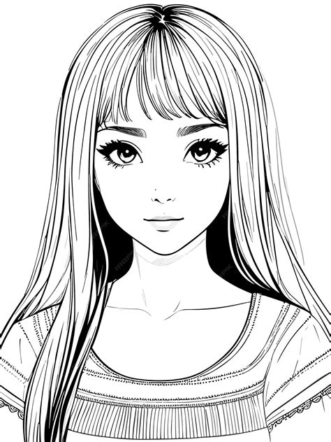 Premium Vector A Realistic Hand Drawn Sketch Of Beautiful Girl