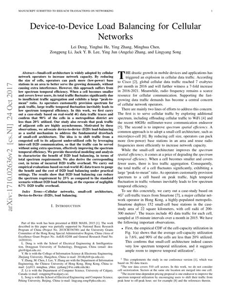 Pdf Device To Device Load Balancing For Cellular Networks
