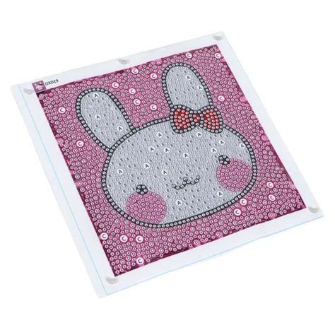 Art Strass Kit De Peinture Strass Dessin Animé Lapin Blanc Motif