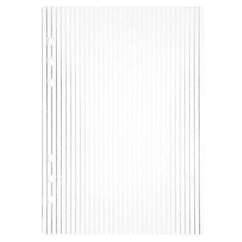 Hemoton A5 Clear Stripe Acrylic Planner Budget Binder Notebook Cover 6 Ring Binder Shell For