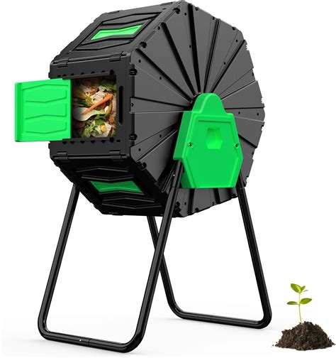 Efurden Compost Tumbler Outdoor Rotating Composter With A Fast And Efficient