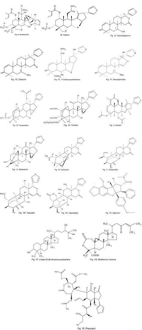 Chemical Structure Of Secondary Metabolites Identified From Meliaceae