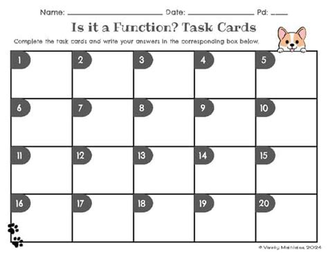 Is It A Function Task Cards Activity By Varsity Mathletes Tpt