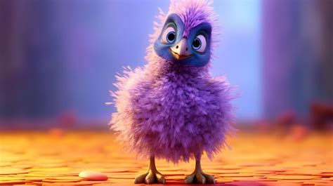 Premium Ai Image Super Cute Little Emu Breed Rendered In The Style Of