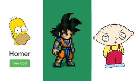 Pure Css Critters And Cartoon Characters
