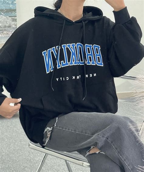 [기모선택 당일배송] 남녀공용 오버핏 긴팔 데일리 레터링 후드티 에이블리