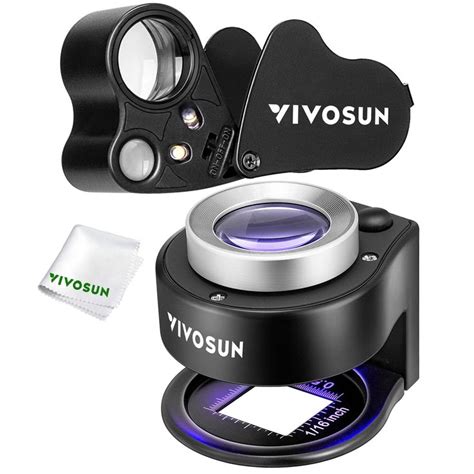 Vivosun 2 Pack Jewelry Loupe 30x And 60x Foldable Magnifier Uvled