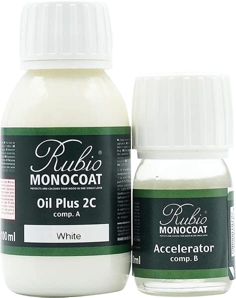 Rubio Monocoat Wood Stain And Finish 65 Ft² White Oil Plus 2c Quick