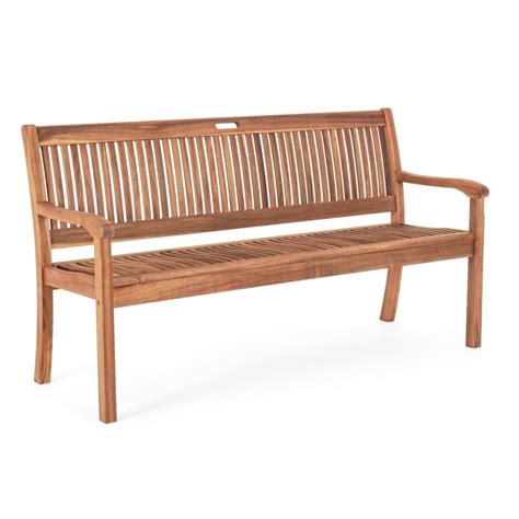 Banco de Jardín Noemi de Madera de Acacia Natural 158x60x88 cm Fronda