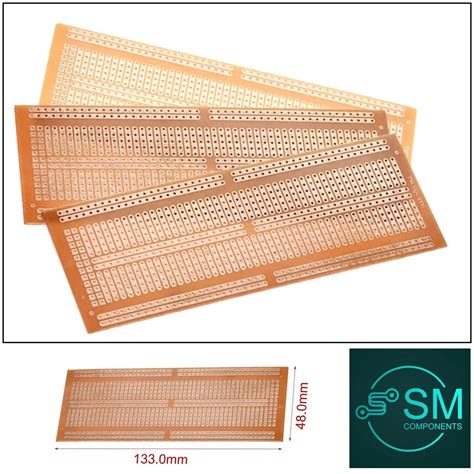 3pcs 133x48mm Pcb Single Sided Copper Clad Rbp Diy Prototype Pcb Bread