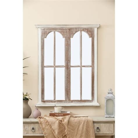 4 Hand Carved Wooden Wall Jharokha Mirror Antique Home Decors