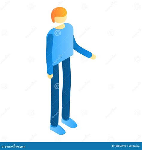 Student Man Icon Isometric Style Stock Vector Illustration Of Isometric Book