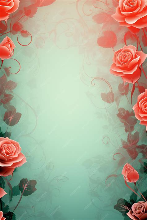 Premium Ai Image Soft Diffuse Rose Pattern Frame With Backlight