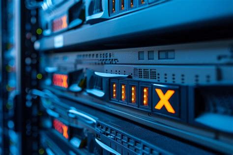 Server Rack With A Minimalist Rack Mounted Ups System Premium Ai