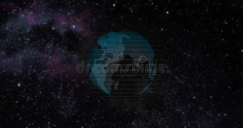 big data 3d earth binary code surrounding globe rotating retro