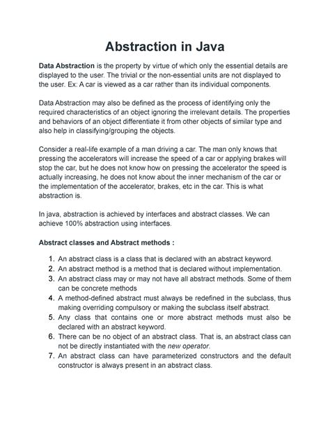 Abstraction In Java Abstraction In Java Data Abstraction Is The