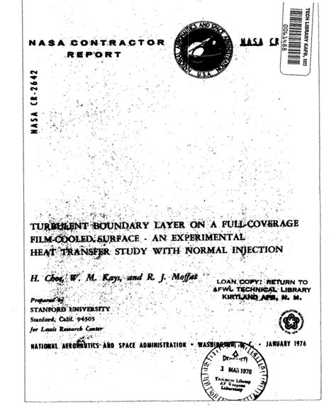 Pdf Turbulent Boundary Layer On A Full Coverage Film Cooled Surface An Experimental Heat