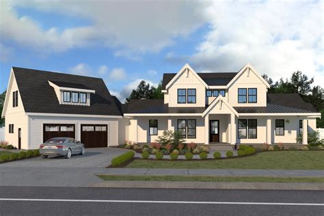Beautiful 3 Bed Modern Farmhouse Plan With Angled Garage 280038jwd