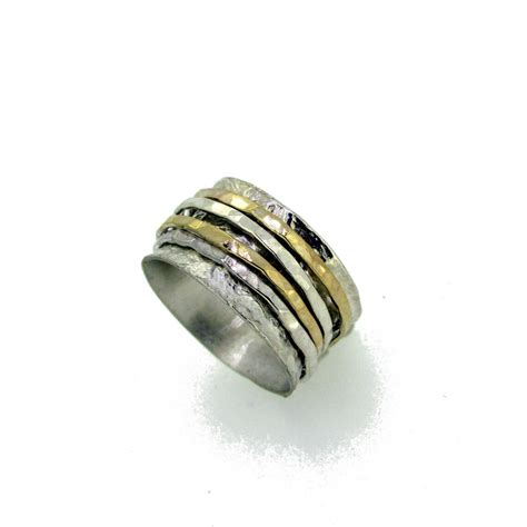 Spinner Ring 925 Sterling Silver Meditation Ring Spinning Etsy