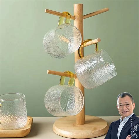 竹先生MR BAMBOO 凡事看淡一些 竹木杯架挂架沥水架宜家款 虎窝淘