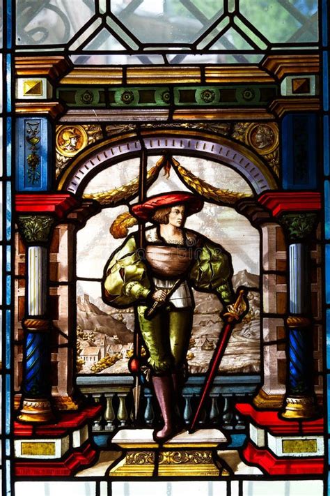 Sinaia Romania August 26 2022 Stained Glass Windows In The Armoury