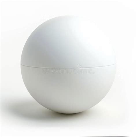 Modern White Spherical Object Isolated On White Background Stock Image