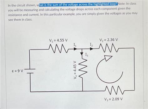 Solved In The Circuit Shown What Is The Sum Of The Voltage