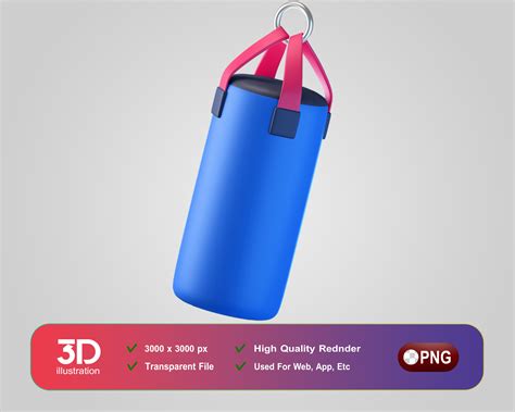 Saco De Pancada Elemento 3D Para Composição PSD download Designi
