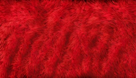 Premium Ai Image Red Fur Long And Thick Red Fur Seamless Background