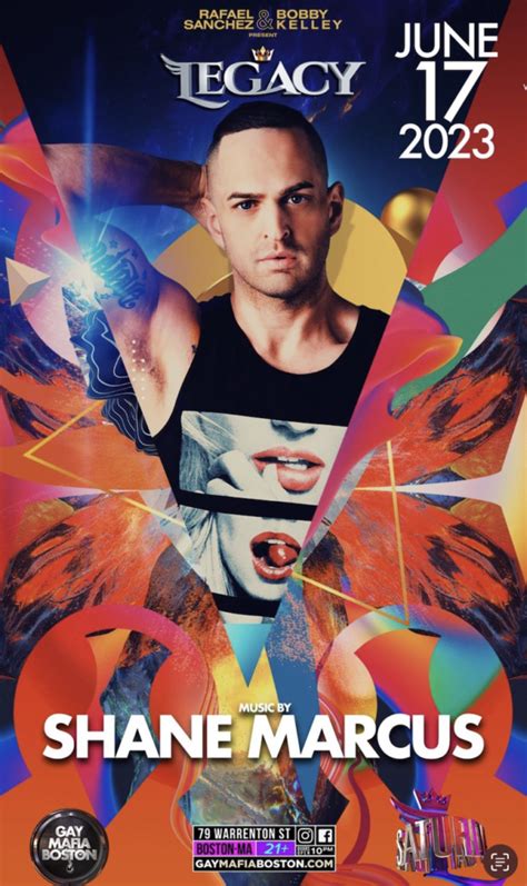 Dj Shane Marcus Legacy Saturdays Circuit Party Info