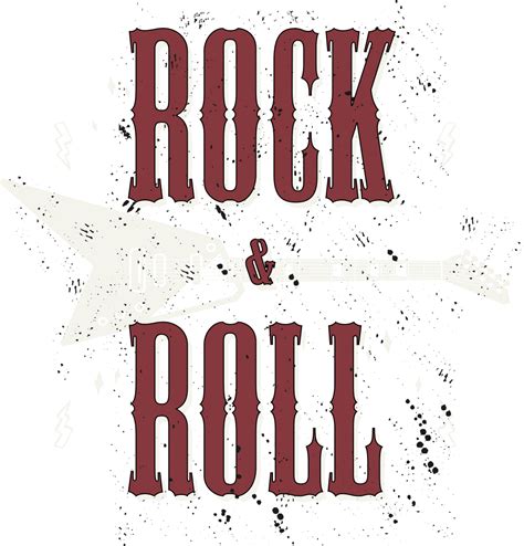 T Shirt Rock N Roll Com Produtode Guitarra Tenstickers