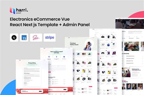 Harri Ecommerce React Next Js Admin Panel Site Templates Landing