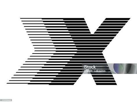X 알파벳 문자 로고 라인 속도 모노 그램 추상 착시 스트라이프 하프 톤 기호 아이콘 벡터 일러스트 레이 션 로고에 대한 스톡