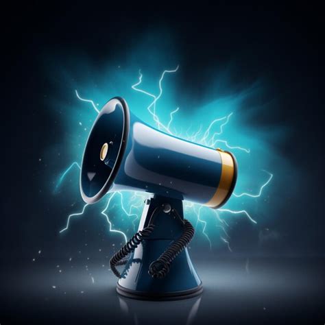 Premium Photo Marketing Time Concept Realistic 3d Megaphone
