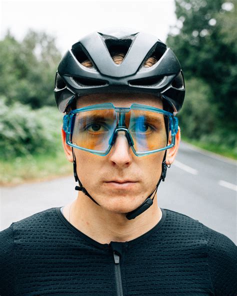 Shield Glasses Translucent Blue Spatzwear