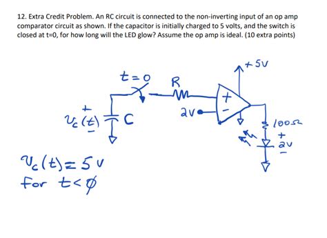 Solved 12 Extra Credit Problem An RC Circuit Is Connected Chegg Com