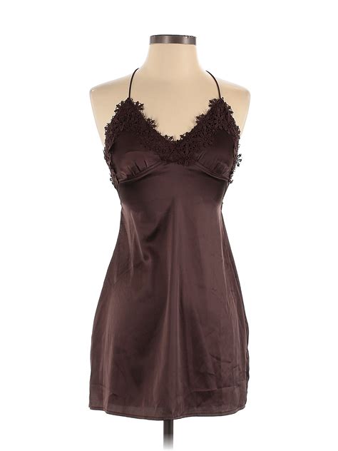 Rumours Solid Brown Cocktail Dress Size S 50 Off Thredup