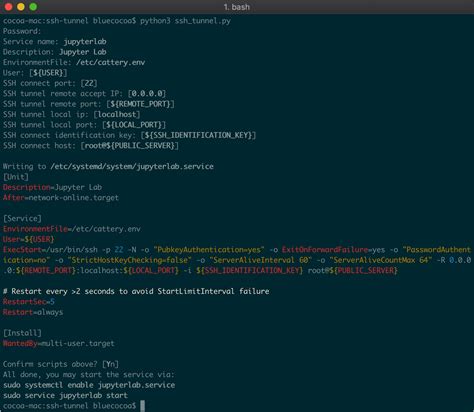 SSH Tunnel的systemd service生成脚本 Cocoa